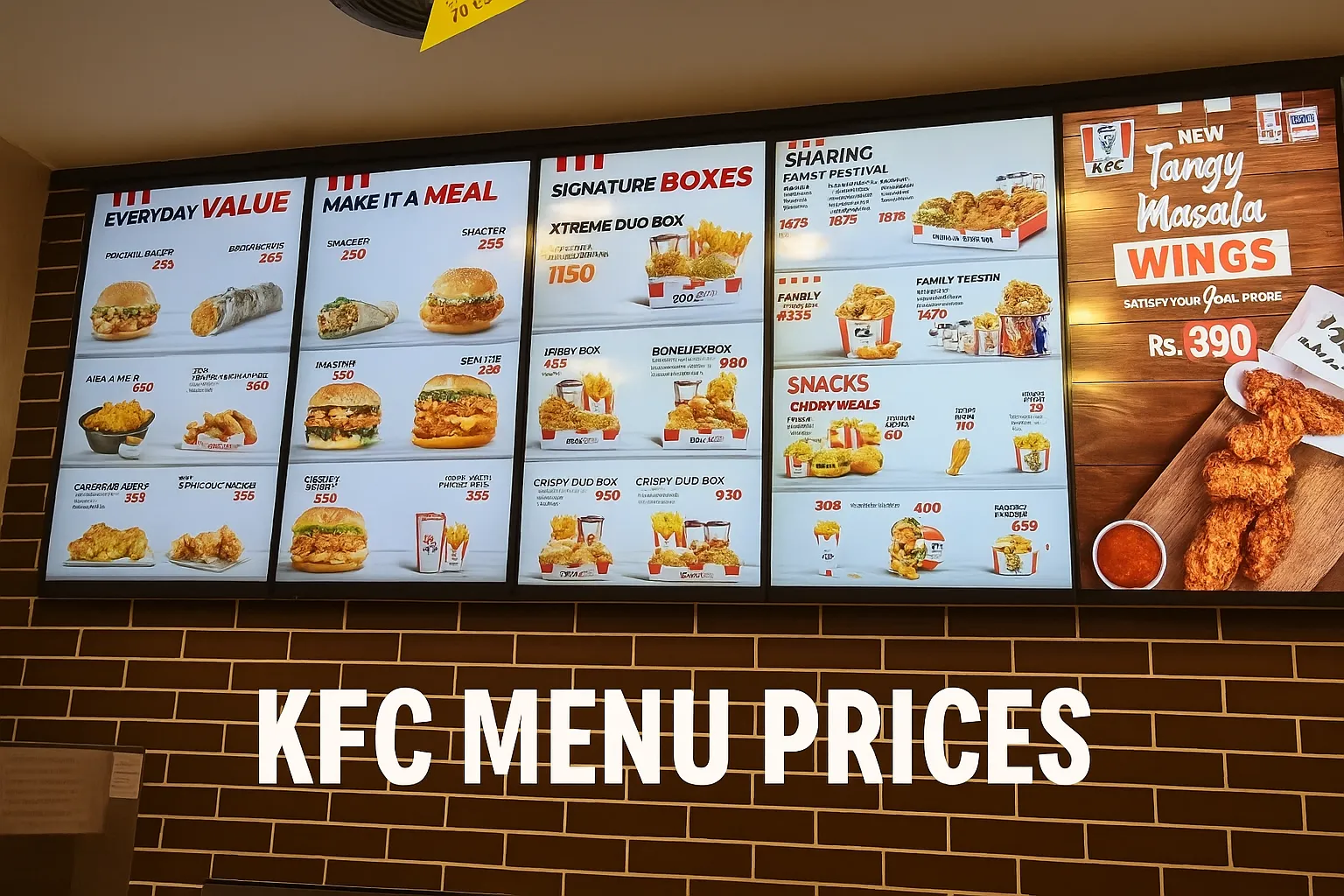 KFC Menu Prices - KFC Menu UK